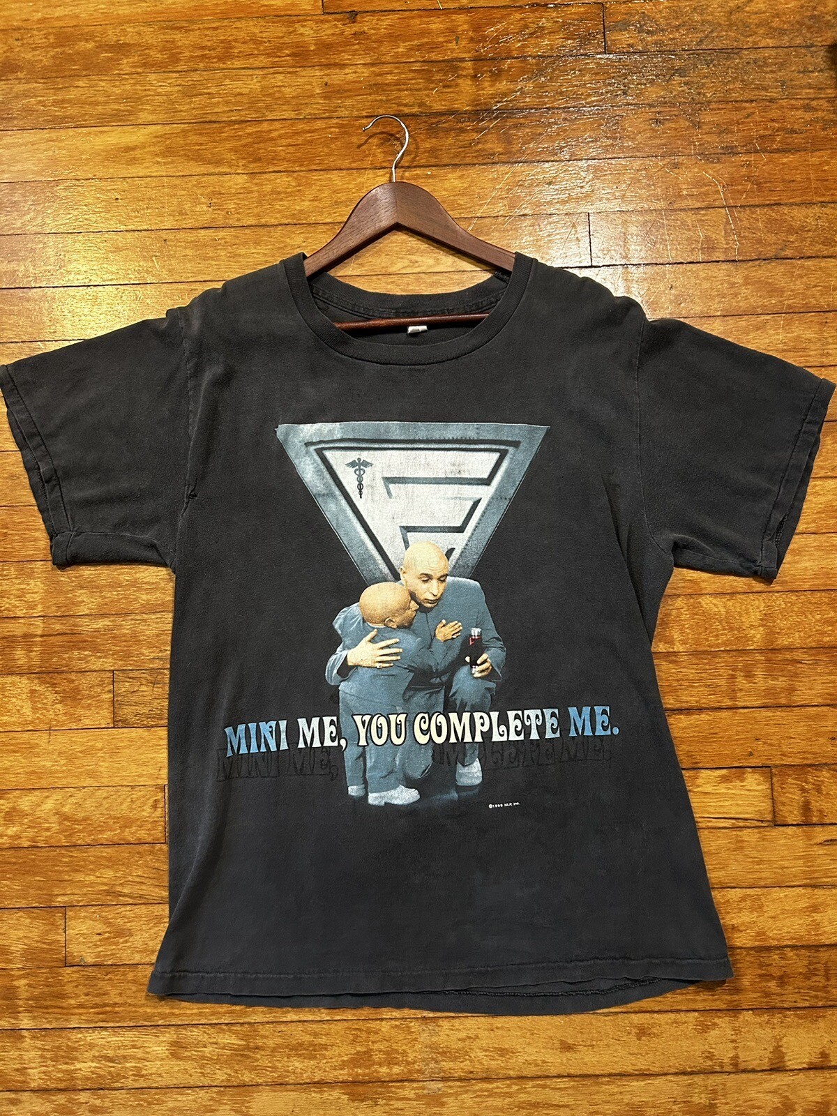 Vintage 1999 Austin Powers Dr Evil & Mini Me XL T Shi… - Gem