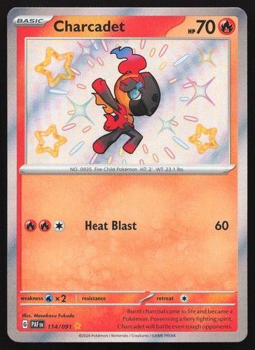 Charcadet - 114/091 - Shining Rare - Paldean Fates - Pokemon Card | eBay