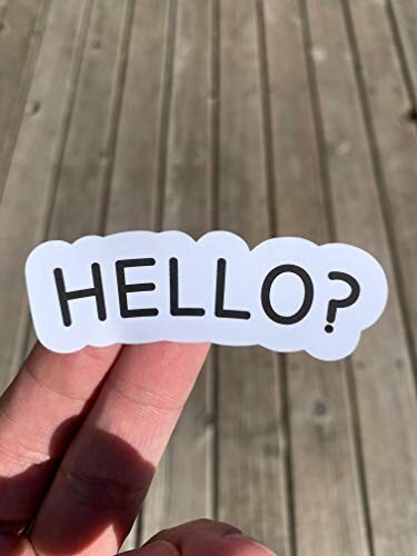 Hello? Sticker Laptop Sticker, Water Bottle Sticker, Phone Sticker | eBay