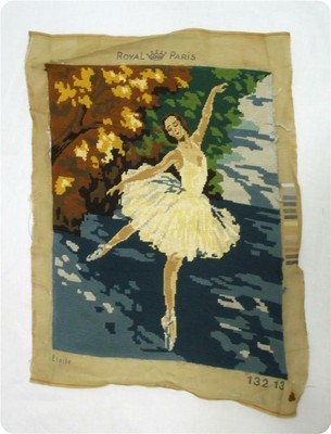 Vintage Royal Paris Completed Framed Needlepoint Ballerina Ballet | eBay