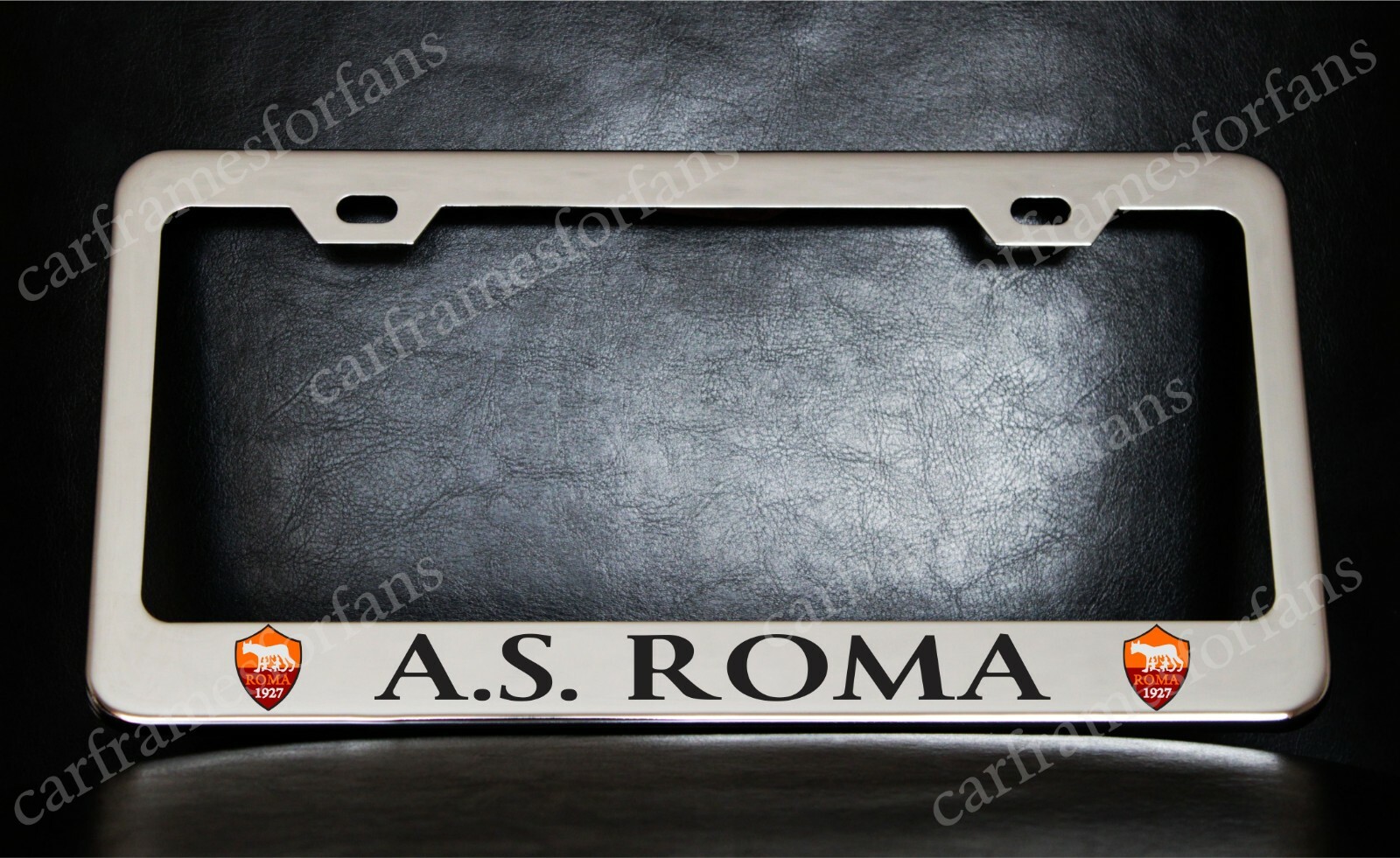 "AS ROMA" License Plate Frame, Custom Made of Chrome Plated Metal | eBay