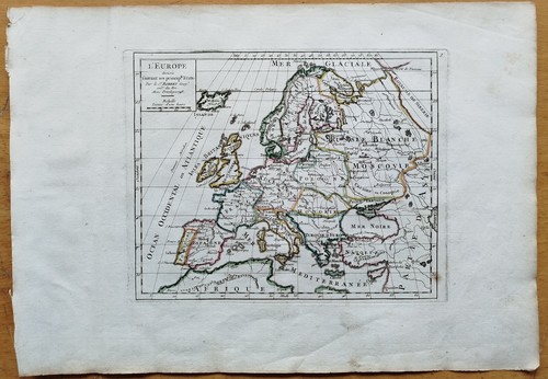Continent Europe - Original Map Vaugondy - 1748 | eBay