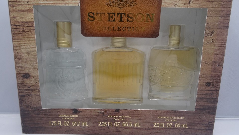 Stetson Cologne 3 Pc Gift set Original 2.25 oz, Fresh 1.75 oz Rich ...