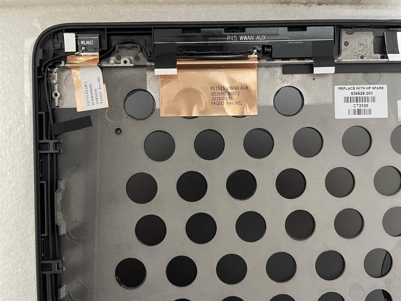 For HP ZBook 15u G3 G4 839528-001 Screen Display Lid Top Rear Back ...