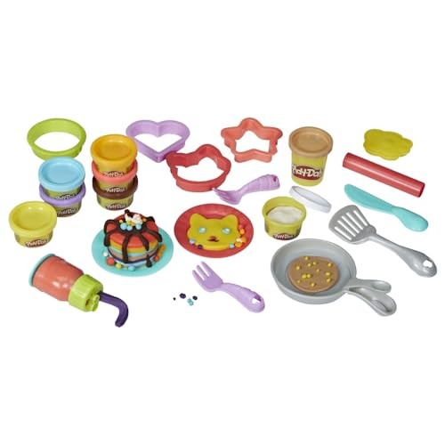 Play Doh Kitchen Creations Flip n Pancakes Pretend Food Playset for ...