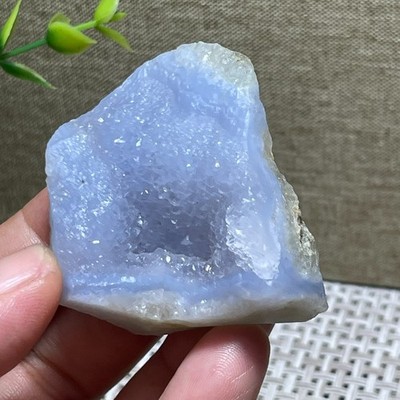 55gNatural blue chalcedony rough chunk gemstone Lace stripe Agate ...