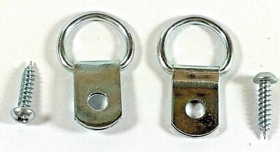 Picture Frame D Rings 28mm x 17mm And Screws Nickel Plated Canvas ...