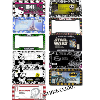 Character License Plate Frames Car Truck Suv | eBay