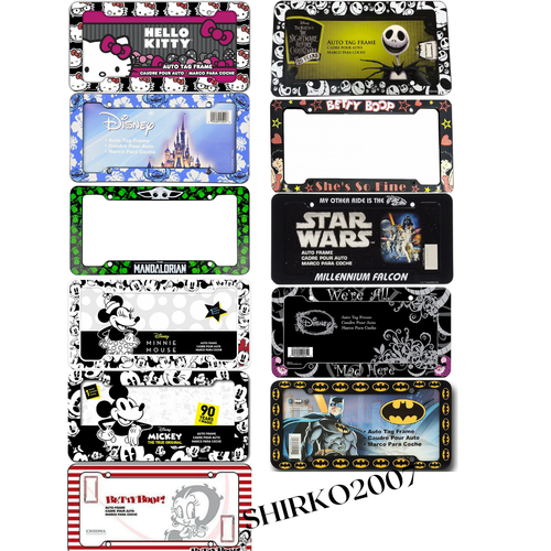 Character License Plate Frames Car Truck Suv | eBay