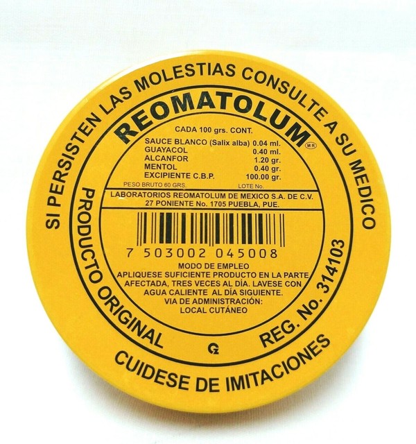 3 Reomatolum Pomada Articulaciones Musculos DOLORIDOS for sale online ...