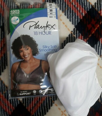 New Playtex 18 Hour Sensationally Sleek Full-Coverage Wireless Bra 4803 ...