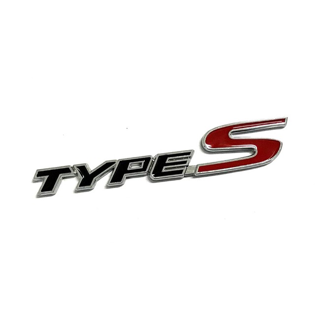 3D Metal Type S Logo Side Rear Metal Badge Emblem Fit Acura TL TLX TSX ...
