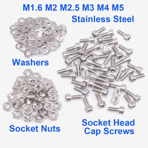 Grade 12.9 Socket Head Cap Screws Stainless Steel Allen Socket Nuts Washers Kits | eBay