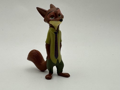 Disney Pixar Zootopia Nick Wilde Toy Animal Fox Mini Figure PVC Cake ...
