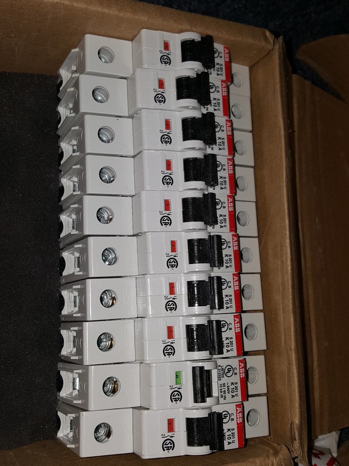 FACTORY NEW ABB UL489 CIRCUIT BREAKER, 1 POLE, 16 AMPS, S201UP-K16 BOX OF 10 | eBay