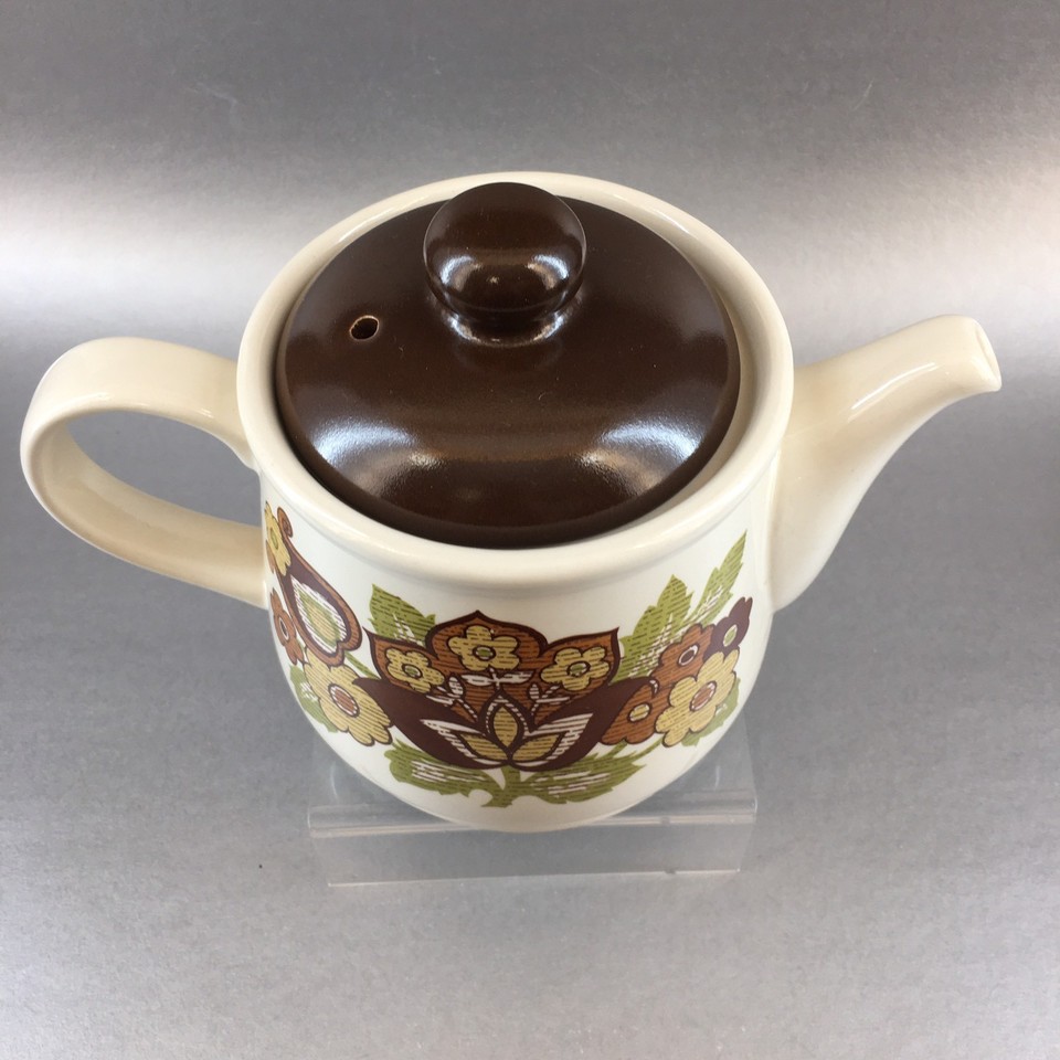 MidCentury Sadler Vintage Stoneware Pottery Floral Tea Pot Teapot ...