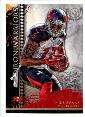2015 TOPPS FIRE MIKE EVANS "GRIDIRON WARRIORS" 5X7 JUMBO ART CARD /99 ...