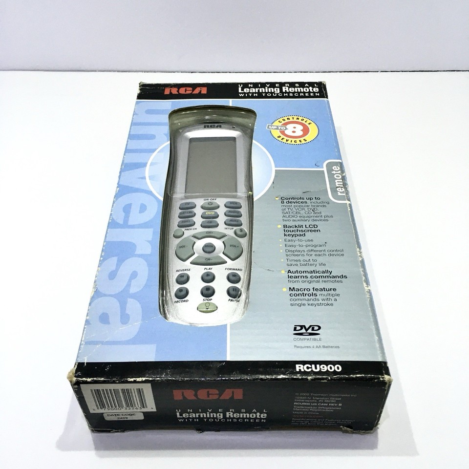 2002 RCA NOS Universal Learning Remote Control with Touchscreen RCU900 ...