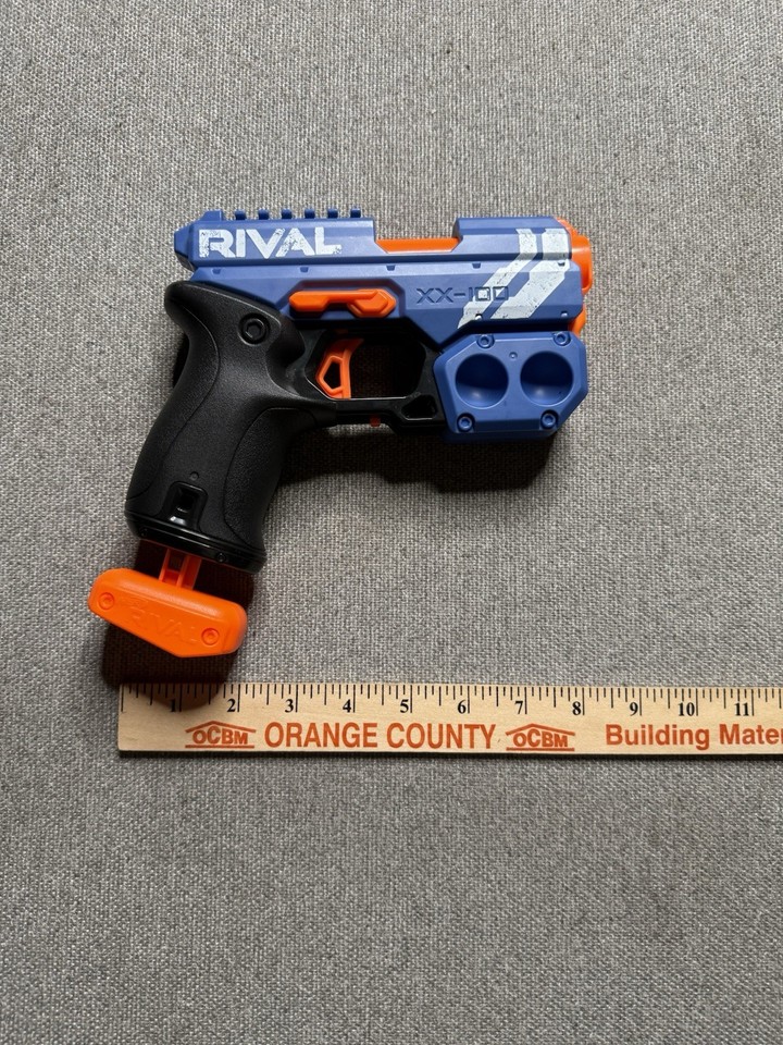 NERF Rival Knockout XX-100 Blaster Round Storage 85 FPS Velocity With 4 Balls | eBay