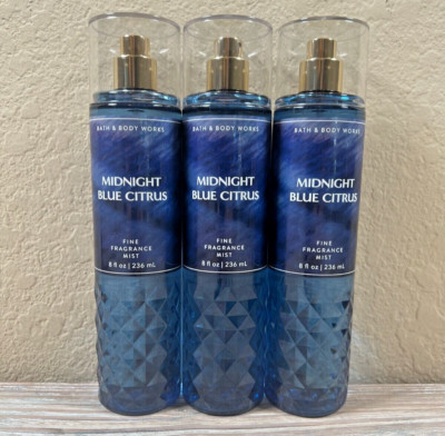 MIDNIGHT BLUE CITRUS Bath & Body Works Fine Fragrance Mist 8 OZ NEW - 3 ...