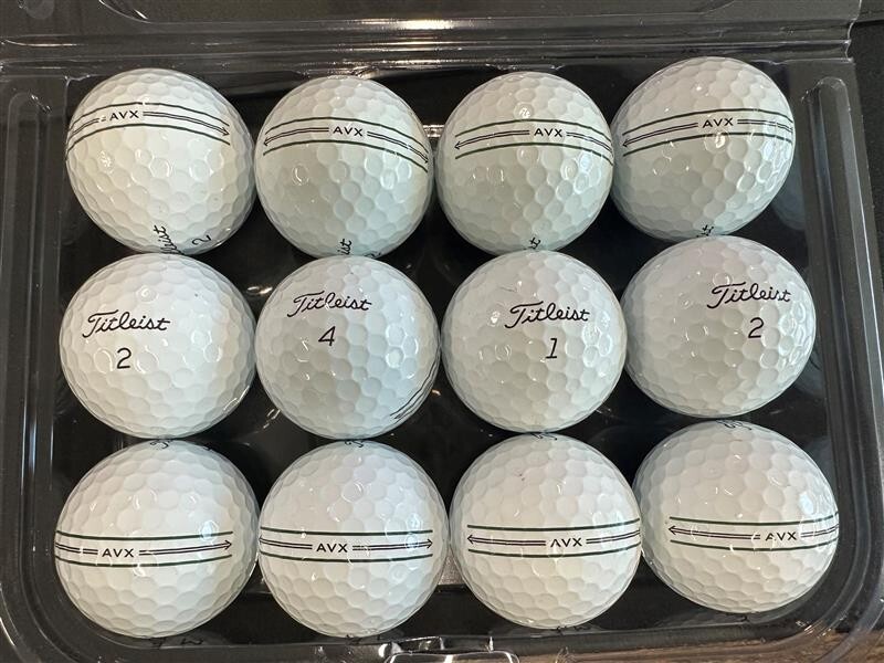 12 Titleist AVX Enhanced Alignment Good Quality/AAA Golf Balls *Limited ...