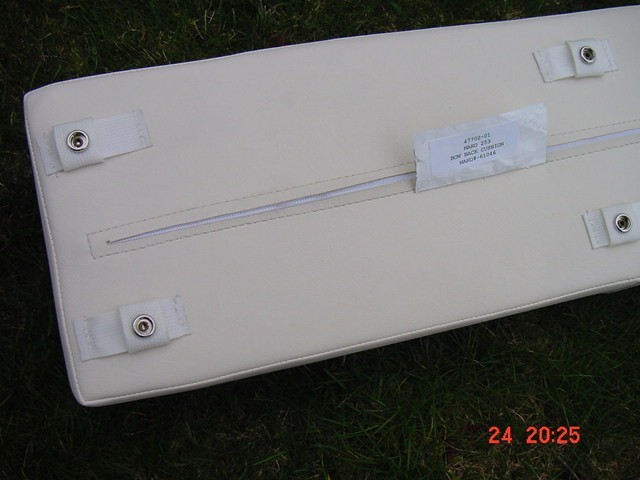 BOAT CUSHION BOLSTER MAKO NEW 253 OFF WHITE / GOLD / BLACK 61046 BOW ...