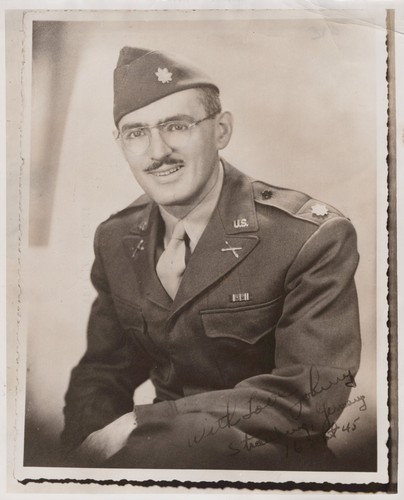 1945 Lt Col John Page Portrait Strasbourg Germany Rare Original Press ...