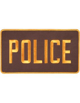 Novelty (U-N116C) Police 5" x 9" Patch Gold on Brown | eBay