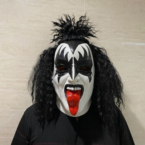 Kiss Band Gene Simmons Latex Mask Cosplay Mask Halloween Party Costume ...