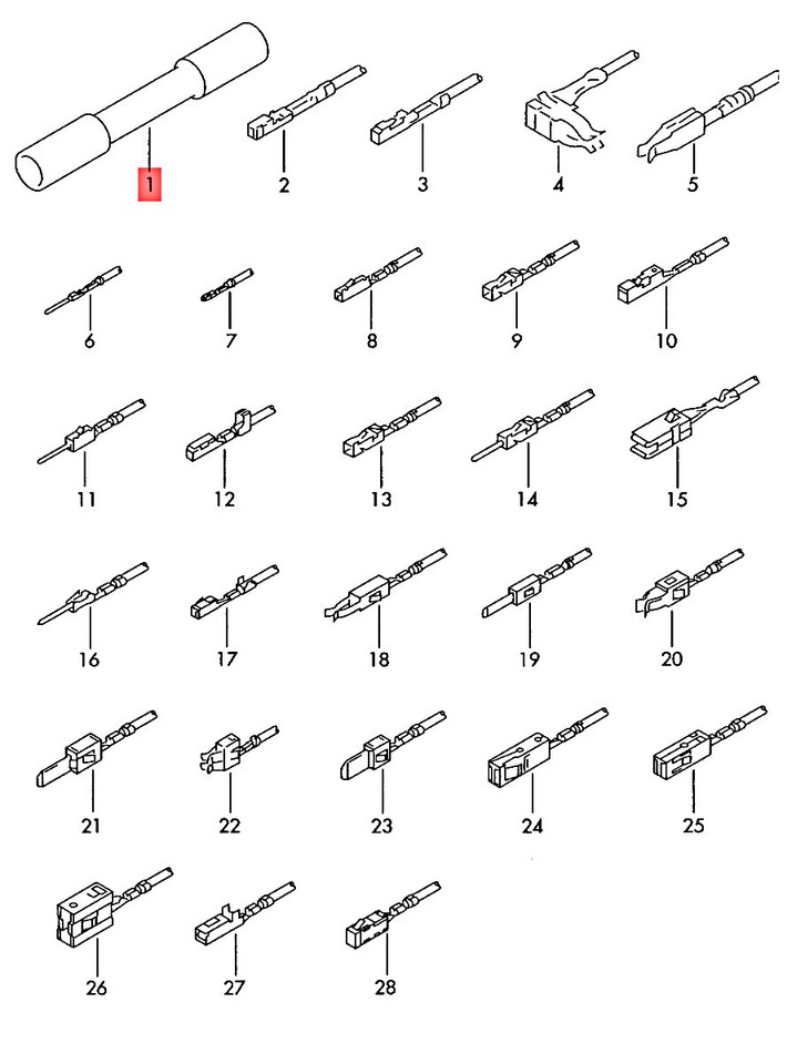 Genuine Waterproof Connector Audi A6 C5 C6 A8 D3 VW Jetta Golf ...