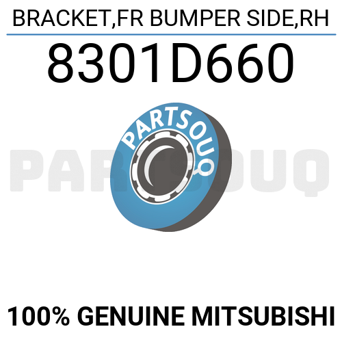 8301D660 Genuine Mitsubishi BRACKET,FR BUMPER SIDE,RH | eBay