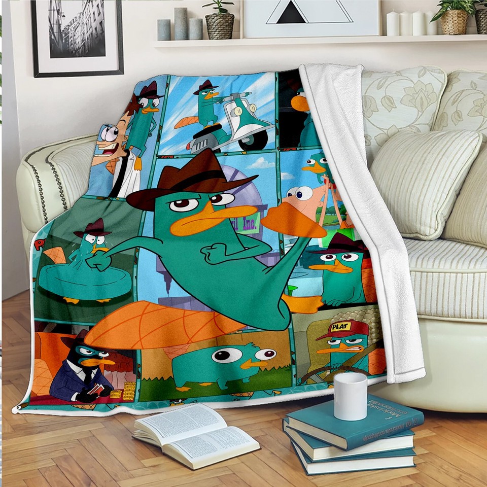 Perry the Platypus Blanket, Perry the Platypus Movies Fleece, Sherpa ...