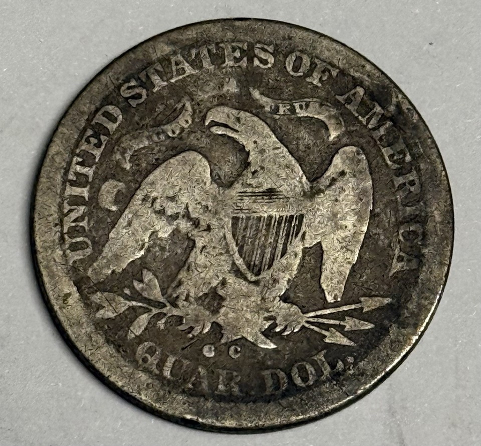 1876-CC Seated Liberty Silver Quarter, All Original U.S. Carson City ...