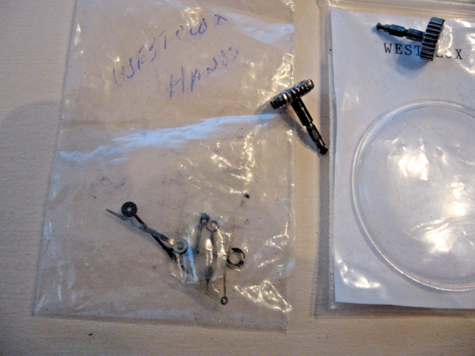 Vintage Pocket Ben & Scotty watch lot, crystals, hands, stems ...