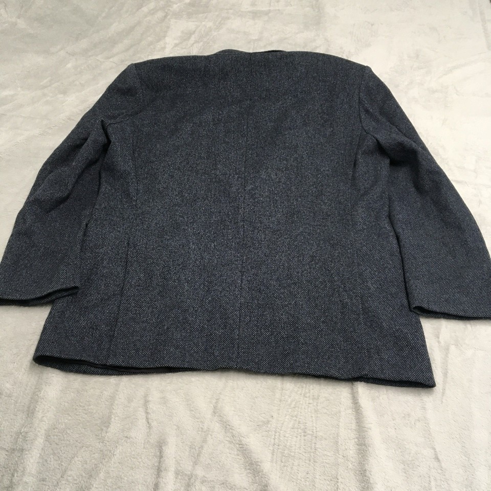 Vintage St Michael Jacket 42 Blue Pure New Wool Blazer Tailored Smart ...