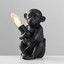 Animal Table Lamp Retro Monkey Holding Bulb 21CM Desk Bedroom Light LED ...