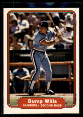 1982 Fleer Bump Wills #334 Texas Rangers | eBay