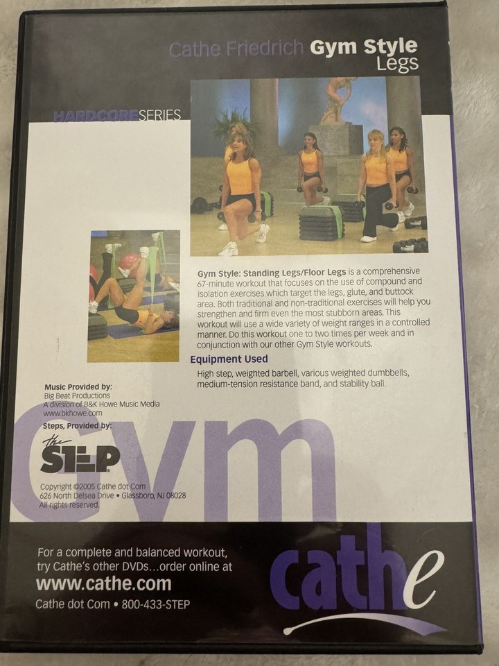 Cathe Friedrich Gym Style Legs DVD Workout Video Fitness Exercise | eBay