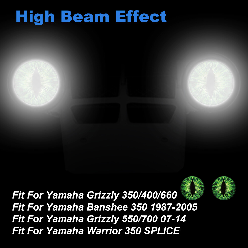 4" Round Headlight Eye Graphics Kit ATV Cover Fit For Yamaha Banshee ...