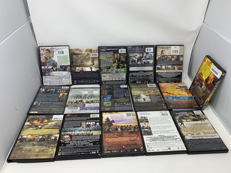 Lot of 16 War Movie DVD Blu Ray Platoon American Sniper Hurt Locker ...