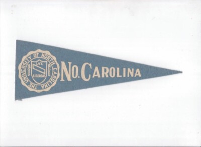 Vintage College Pennant North Carolina University Felt Banner Flag Mini ...