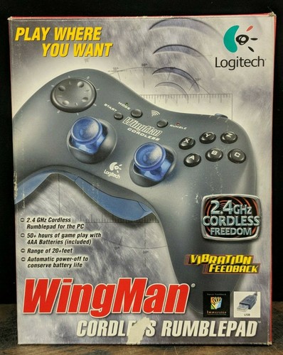 LOGITECH WINGMAN CORDLESS RUMBLEPAD WIRELESS PC CONTROLLER, ORIGINAL ...