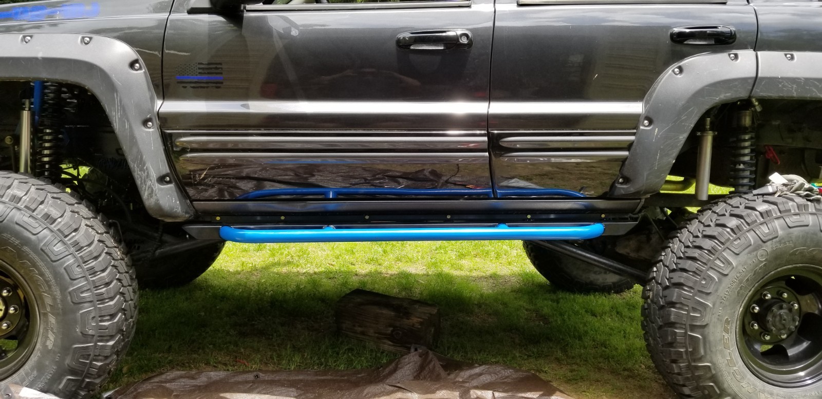 PAIR OF 1999-2004 JEEP GRAND CHEROKEE WJ ROCK SLIDERS (Black) | eBay