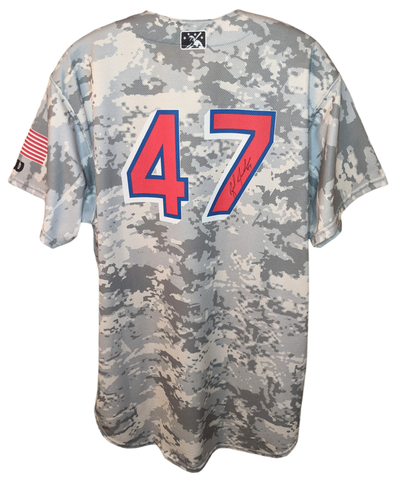 Rare ROUND ROCK EXPRESS Signed Game Jersey 2012 Military Night Sz. 50 ...