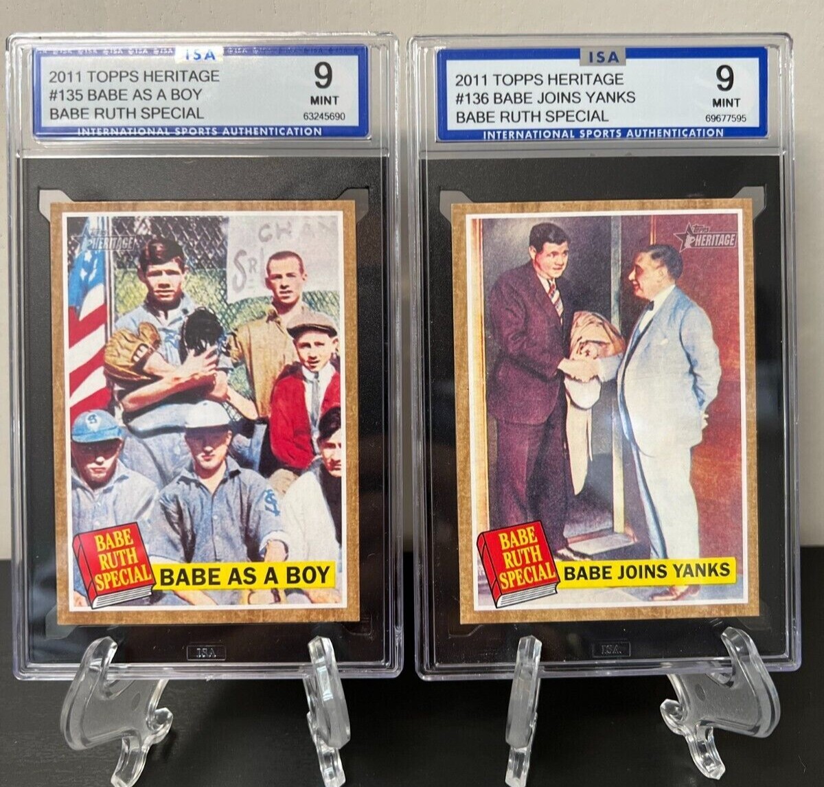 2011 Topps Heritage - Babe Ruth Special #136 Babe Ruth, Jacob Ruppert ...