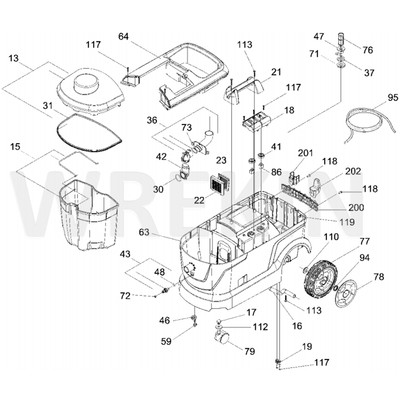 KARCHER PUZZI 10/1 SPARE PARTS LIST CARPET CLEANER REPAIR 1.100-132.0 ...