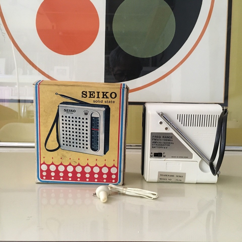 Vintage Seiko Solid State AM/FM Two Band Radio Model FS-56 NOS Working ...