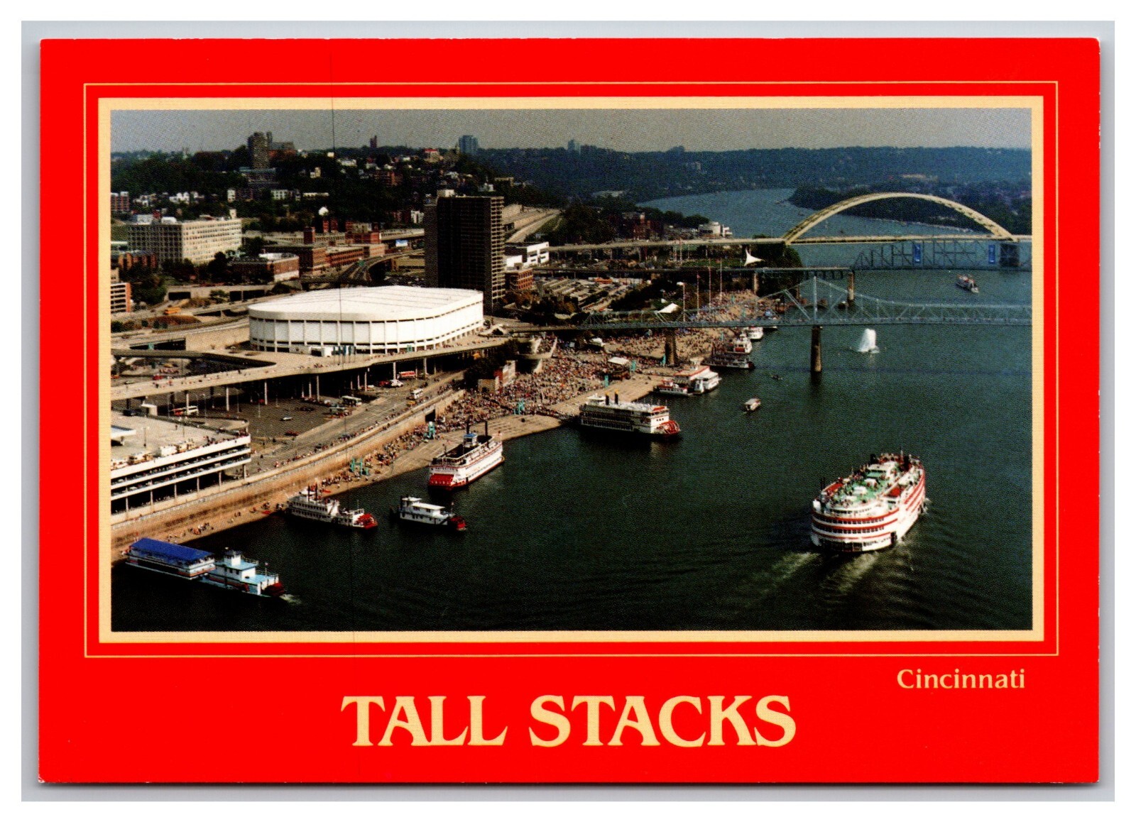 1988 Tall Stacks Celebration Cincinnati OH Skyline Riverboats 4.2x5.9 ...