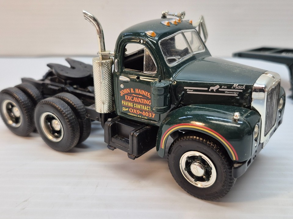 RARE First Gear 1/34 1960 B-61 Mack Truck w/Lowboy John Haines and ...