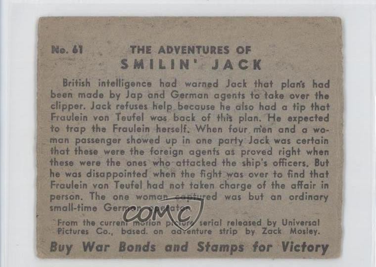 1943 R4 The Adventures of Smilin' Jack British intelligence had warned ...